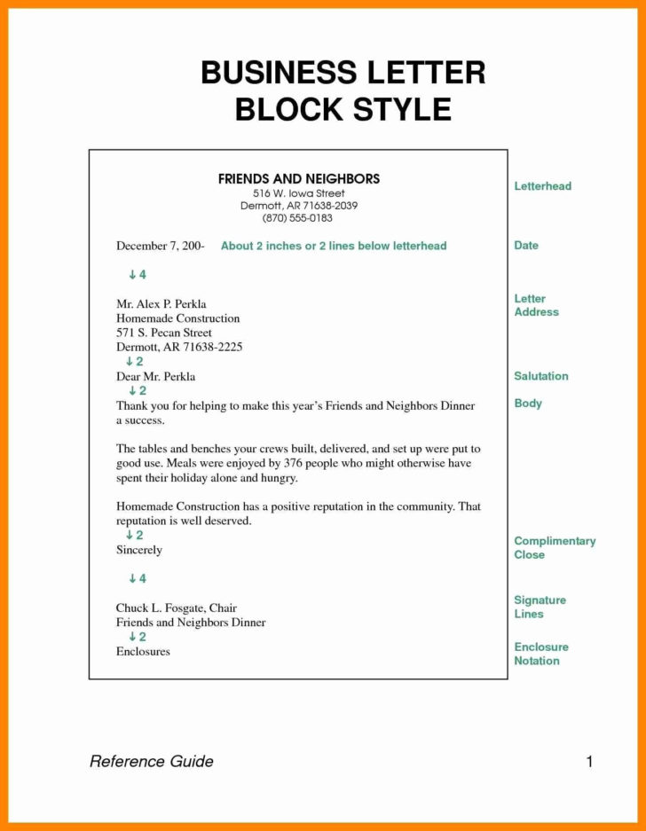 Formal Business Letter Format Spacing - Business Letter Format