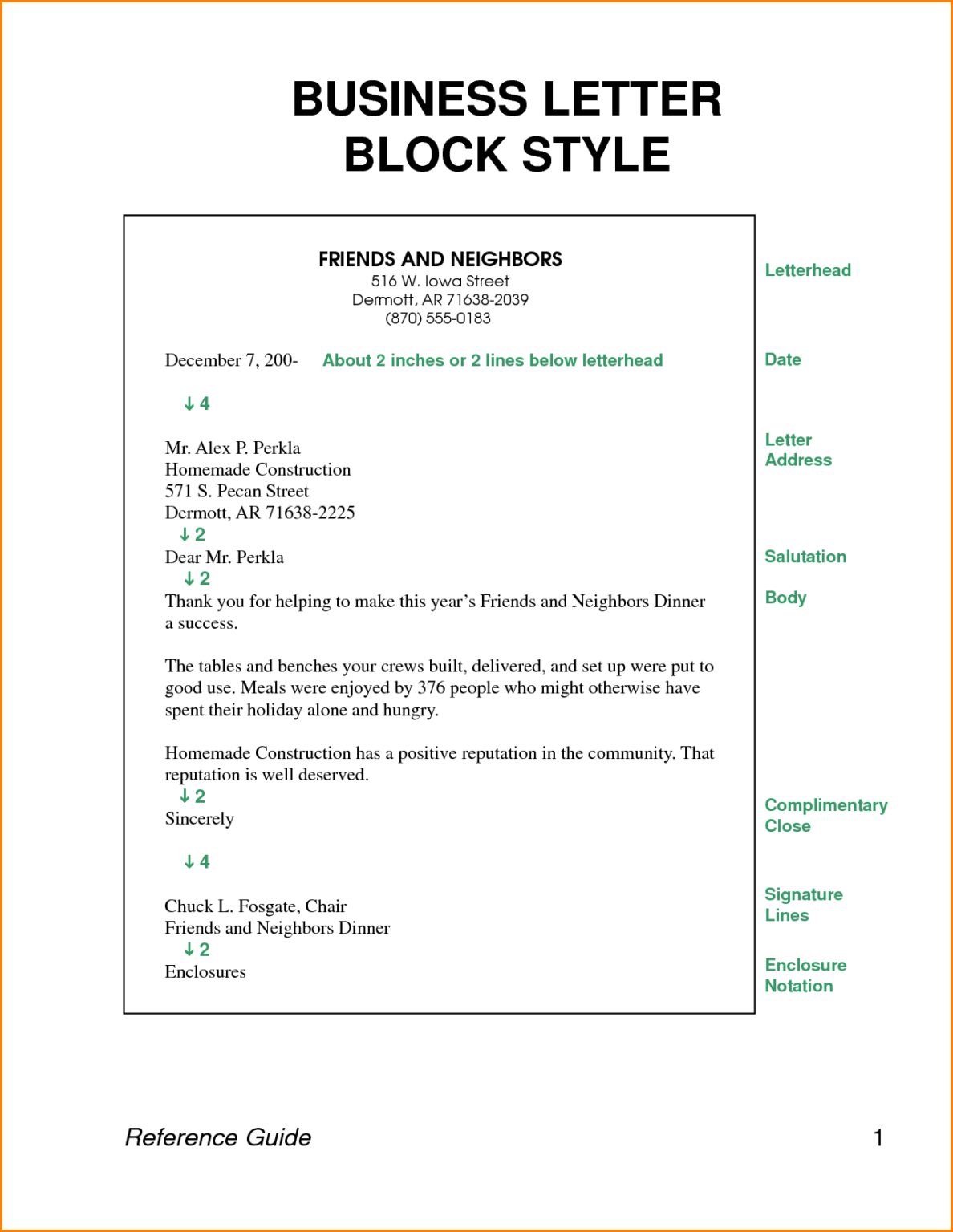 Format For Business Letter Block - Business Letter Format