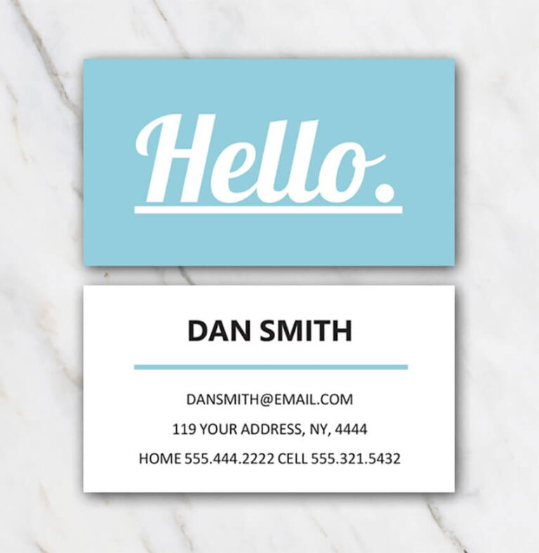 Free Printable Business Card Templates Microsoft Word - Business Letter ...