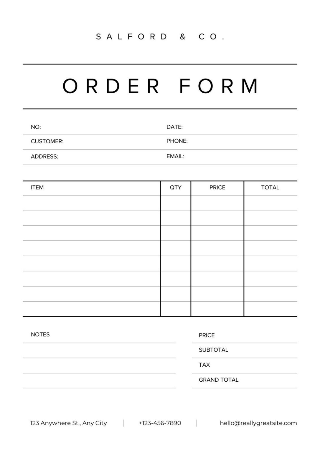 Free Printable Business Forms Templates - Business Letter Format